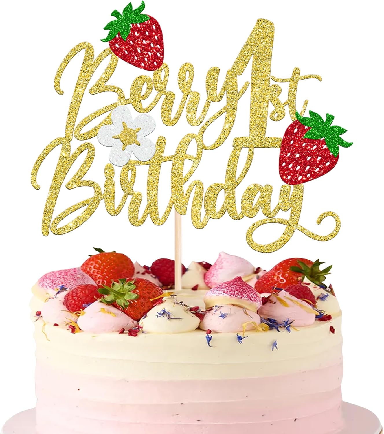 Hgudesign 1 Pack Strawberry 1st Birthday Cake Tor Berry rst Birthday ...