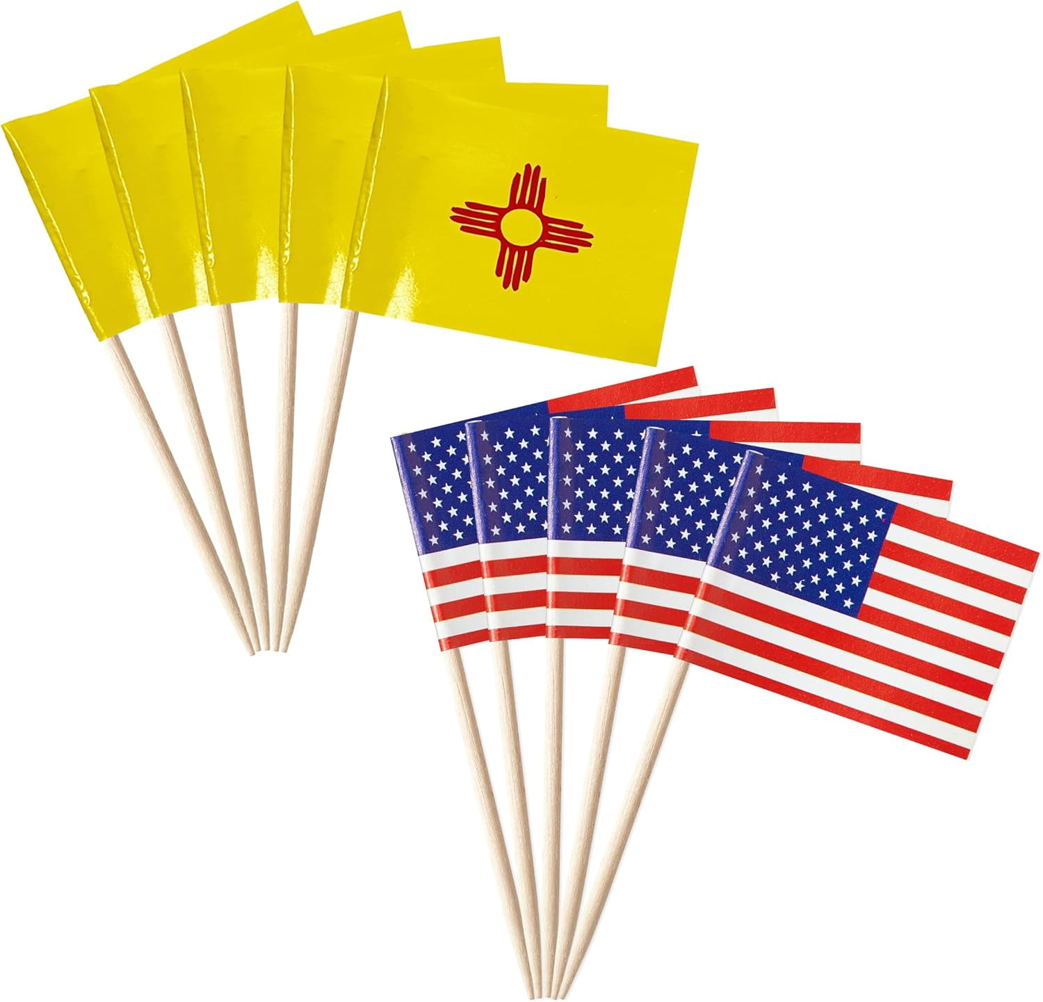 Hgudesign 100 Pcs American USA New Mexico Flag US New Mexico State ...