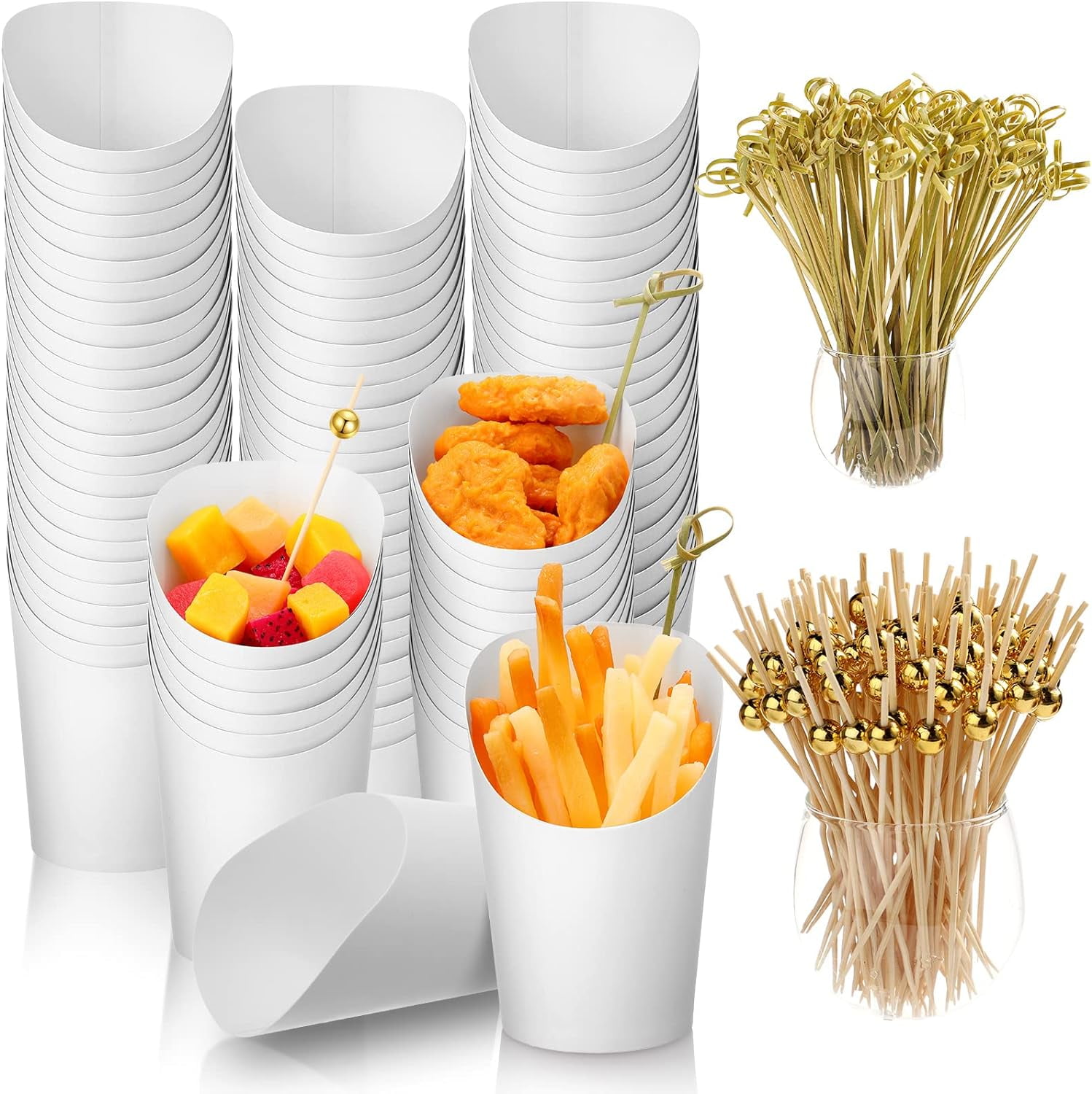 Hgudesign 1000 Pcs 12 oz Charcuterie Cups with Cocktail Picks Set 200 ...
