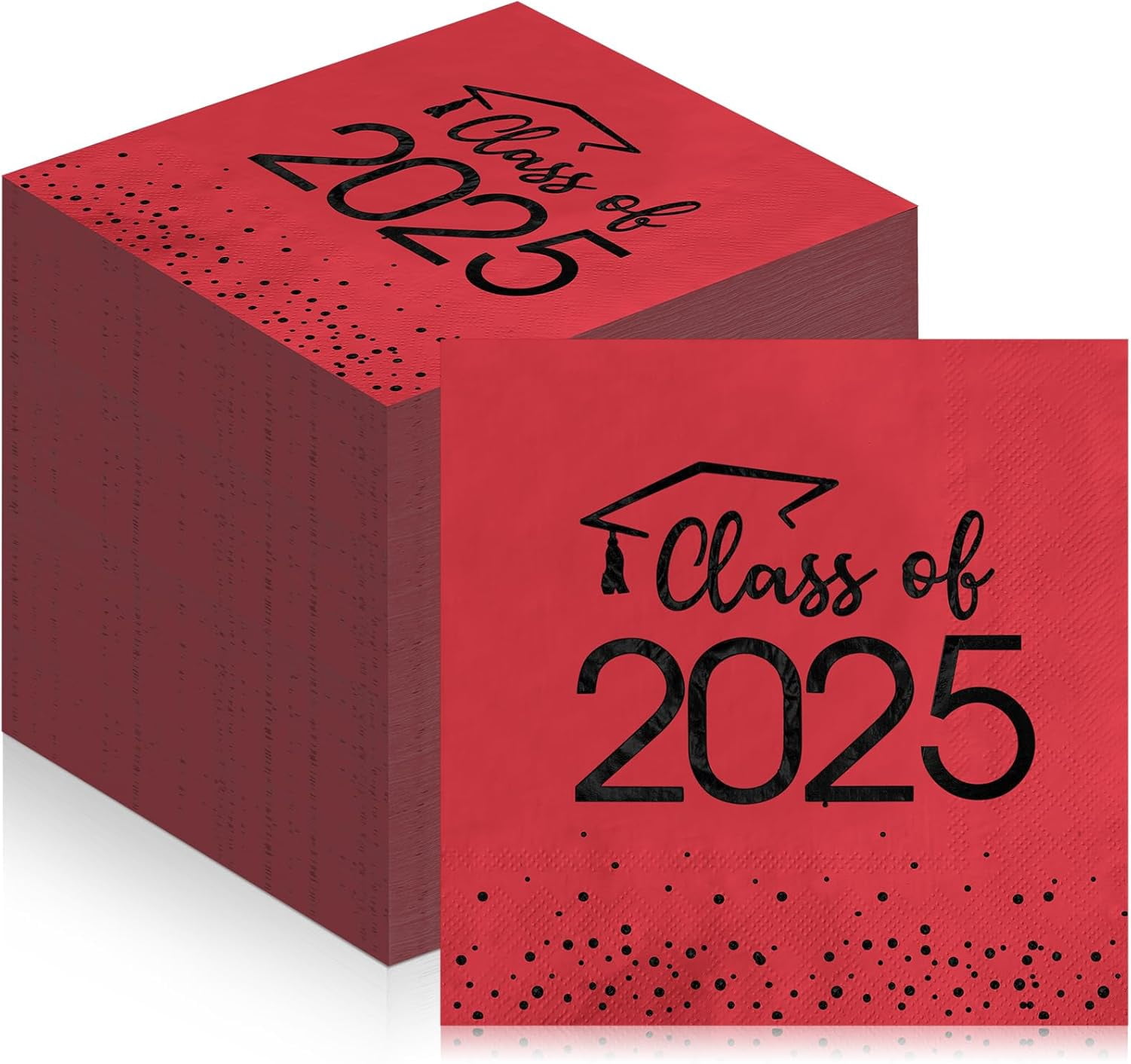 Hgudesign 100Pcs Class of 2025 Graduation Napkins, Disposable Congrats ...