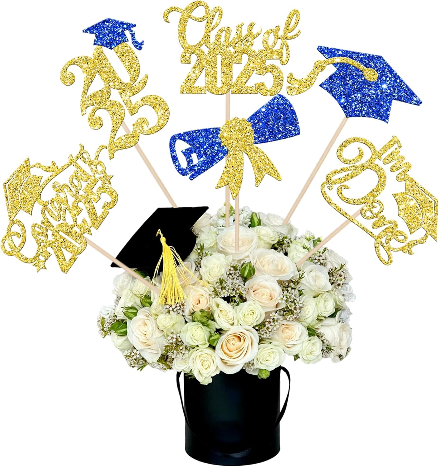 Hgudesign 12 PCS 2025 Graduation Done Centerpiece Sticks Class of 2025 ...