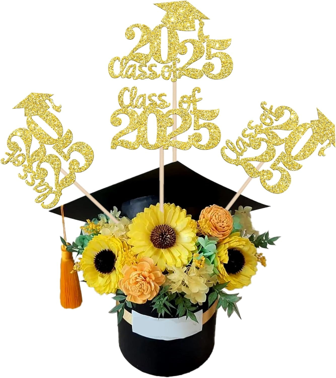 Hgudesign 12 PCS 2025 Graduation Theme Centerpiece Sticks Class of 2025 ...