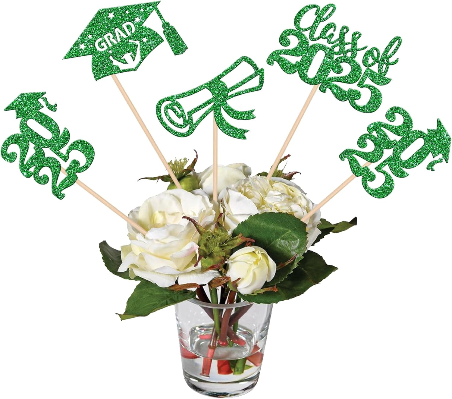 Hgudesign 12 PCS Class of 2025 Graduation Centerpiece Stick 2025 ...