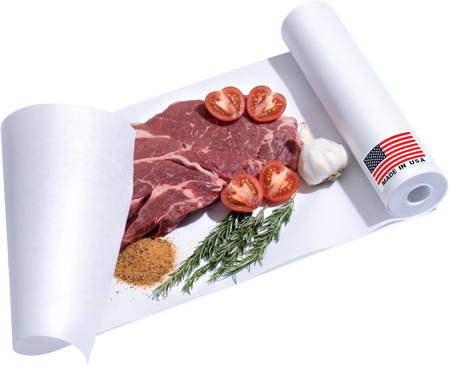Hgudesign 12" x 100' Made in USA White Butcher Paper Roll - Food-Grade ...