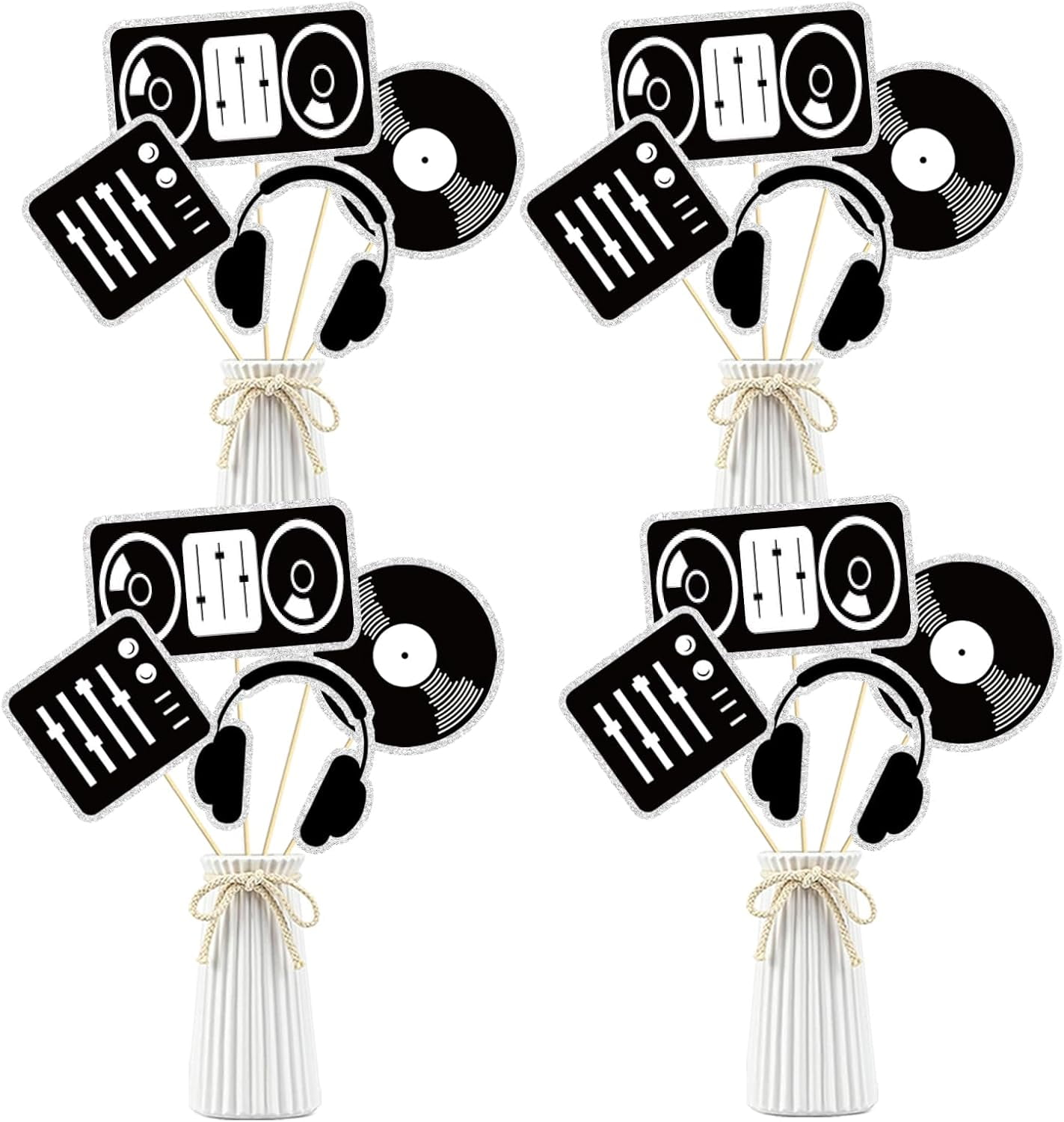 Hgudesign 16 Pcs Music Centerpieces Decoration,Music Party Supplies ...