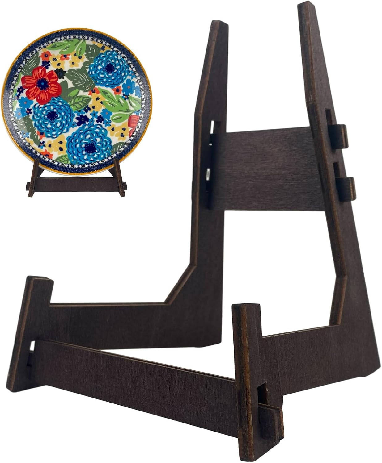 Hgudesign 2 Pack 10 Inch Display Stand, Wooden Easel Stand Plate Stands ...