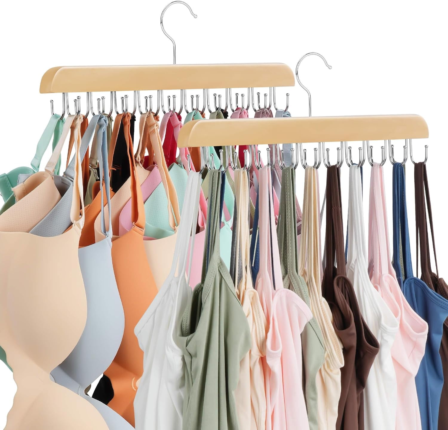 Hgudesign 2 Pack Bra Hanger, Tank Top Hanger, Bra Hangers for Closet ...
