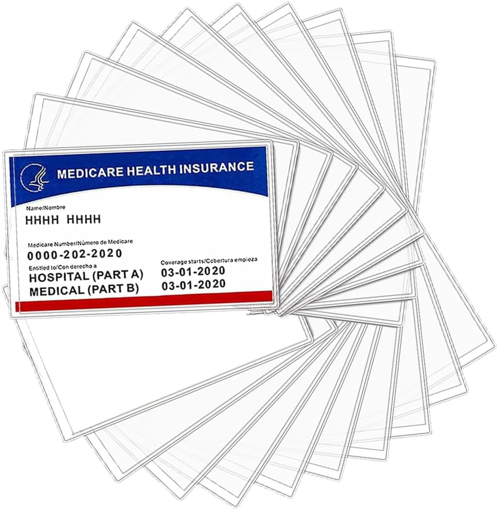 Hgudesign 20 Piece Medical Card tector Sves, Clear Waterof Plastic Card ...