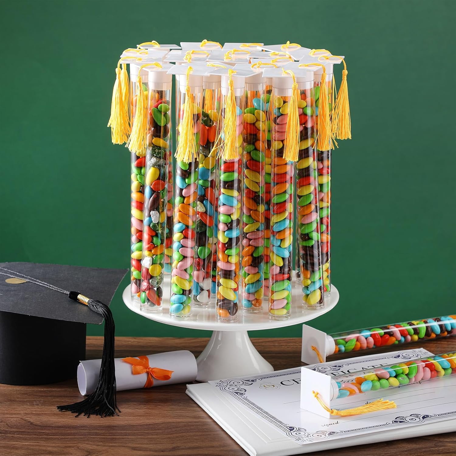 Hgudesign 24 Pcs Graduation Gumball Tubes Graduation Party Favors ...