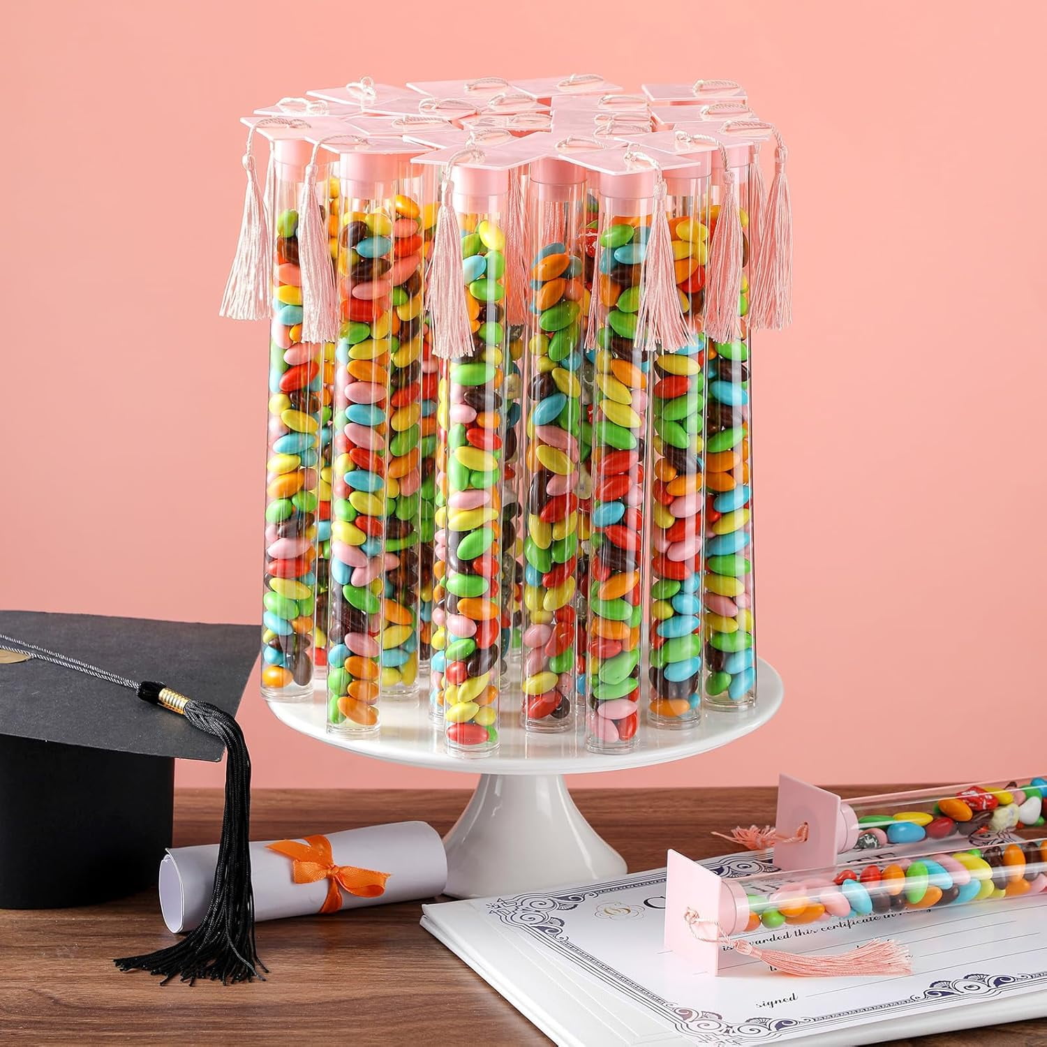 Hgudesign 24 Pcs Graduation Gumball Tubes Graduation Party Favors ...