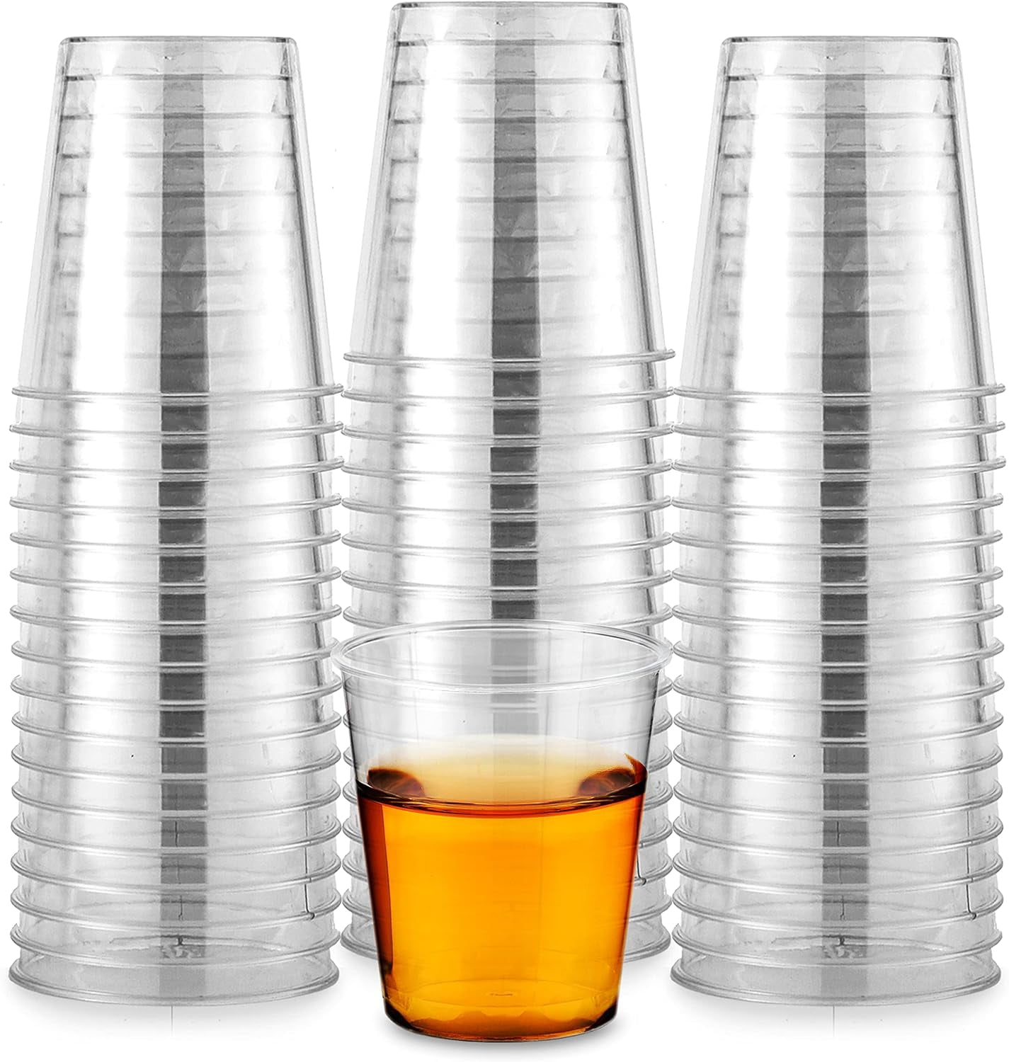 Hgudesign 250 Mini Plastic Shot Glasses (1.5oz) Clear Disposable Cups ...