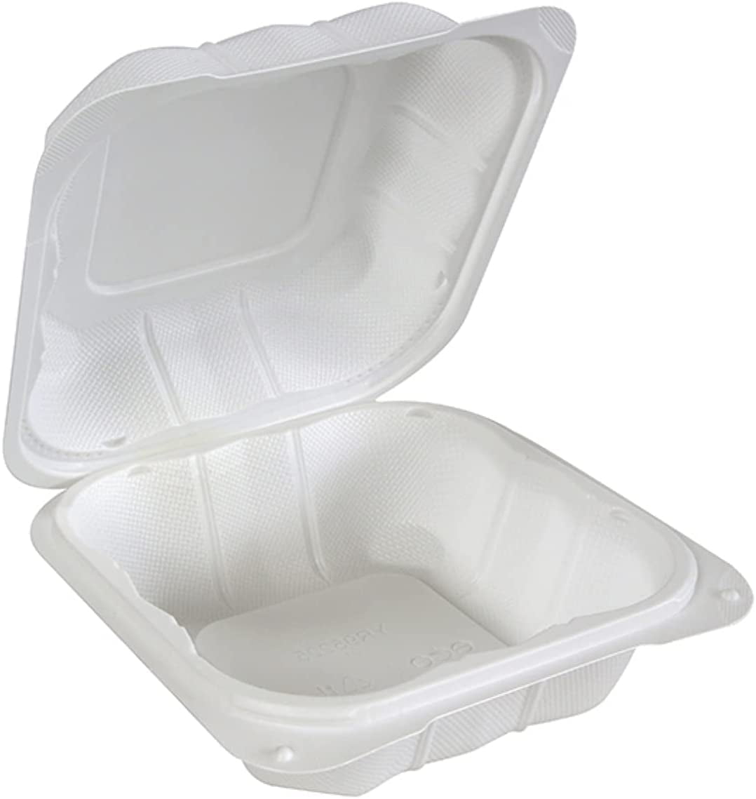 Hgudesign (250 pack - 6x6x3 Recyclable Hinged Clamshell Containers For ...