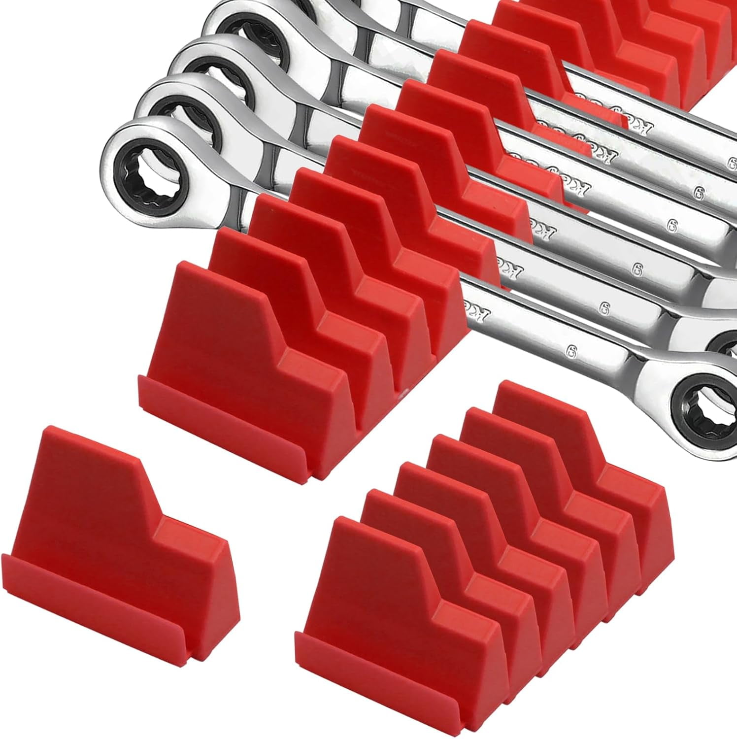 Hgudesign 30-Tools Modular Wrench Organizer, Magnetic Wrench Organizer ...