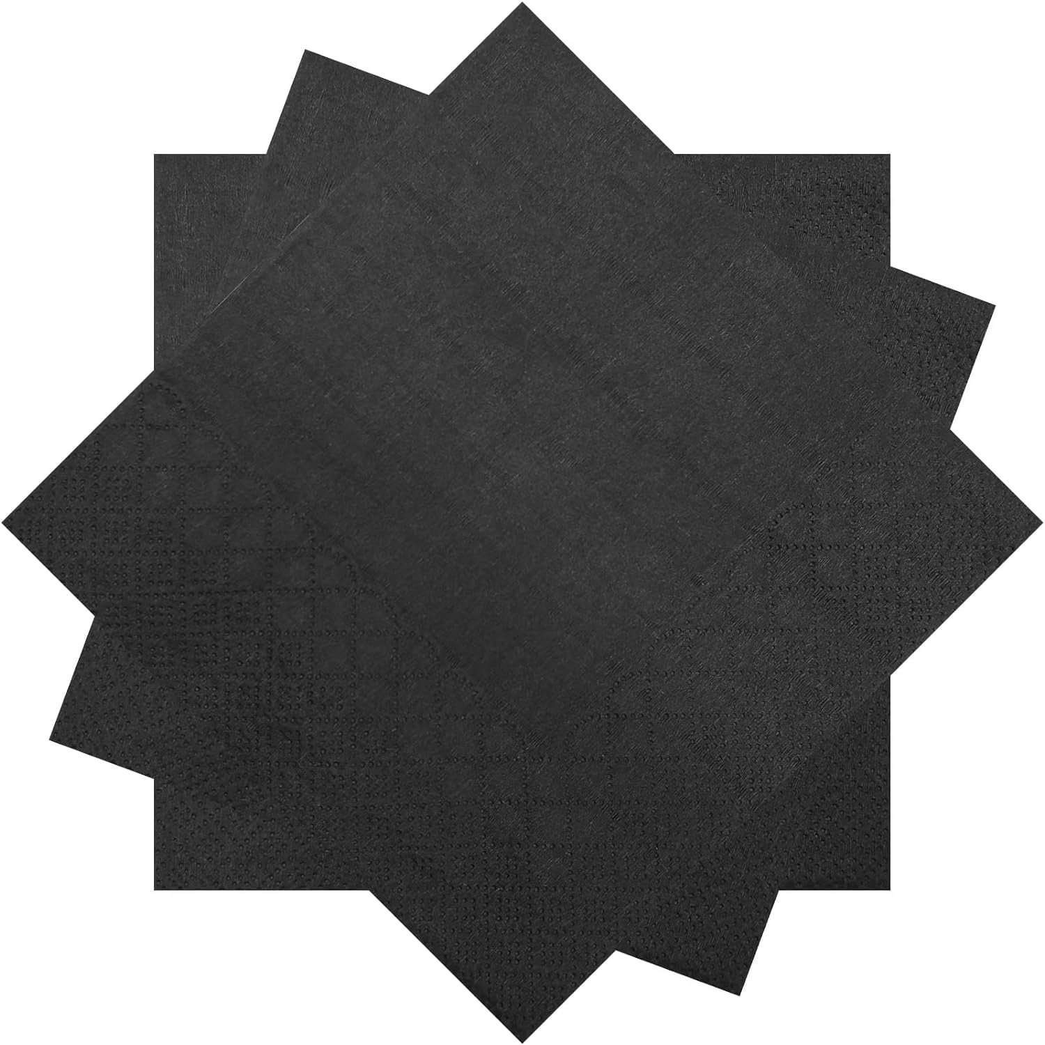 Hgudesign 300 Count Brage Napkins, Disposable Black Paper Napkins, 10 ...