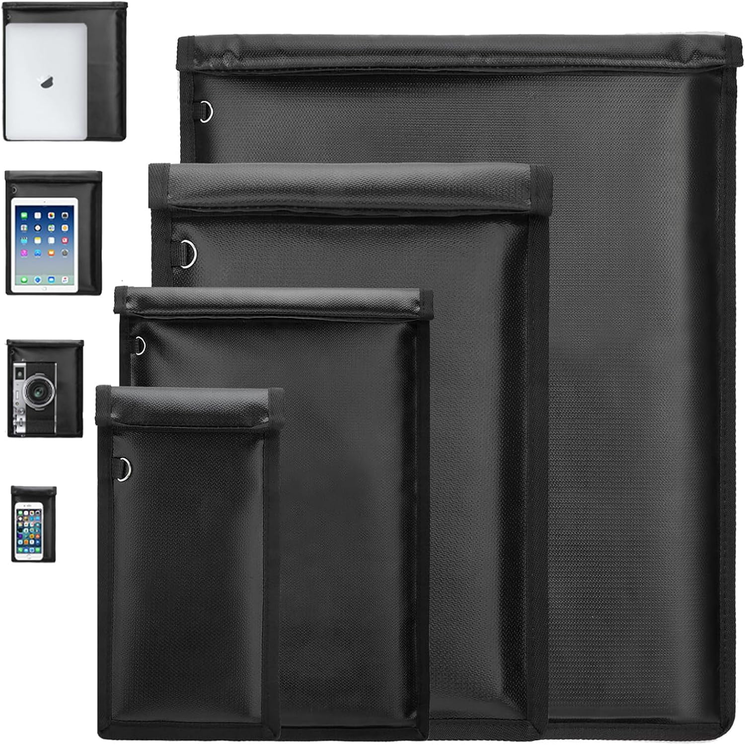 Hgudesign 4 Pack Faraday Bags for Electronics -Grade reof & Waterof ...