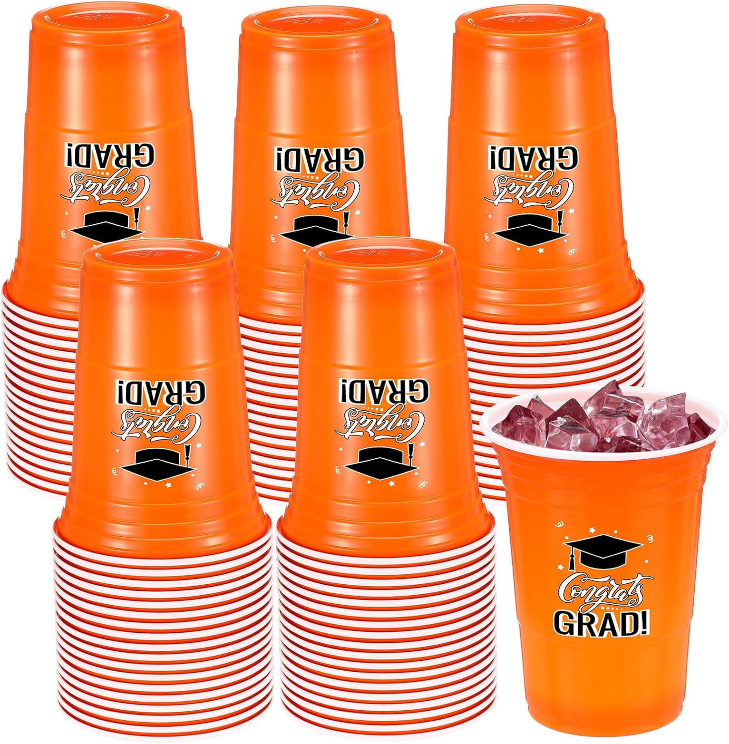 Hgudesign 50 Pack Graduation Cups Bulk 16 oz Congrats Grad Cups 2025 ...