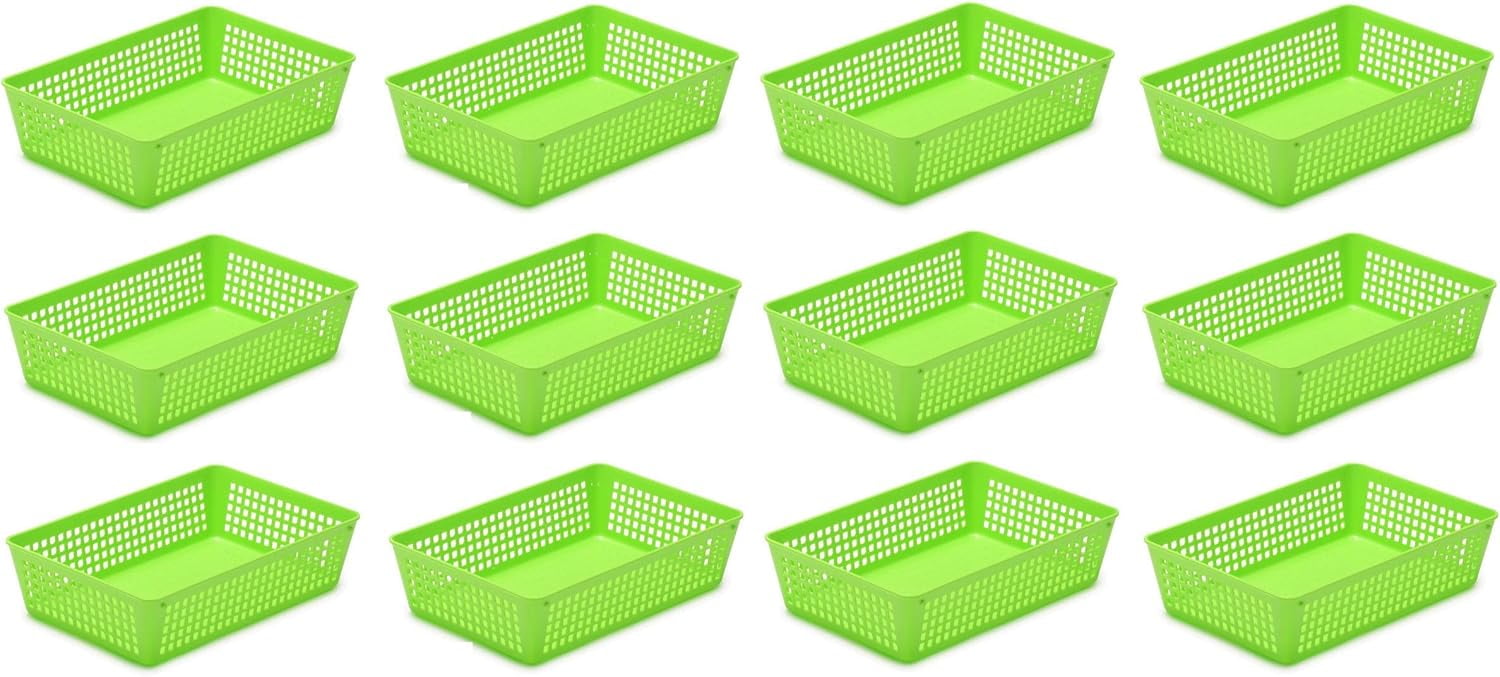 Hgudesign 6-Pack Plastic Storage Baskets Bins for Home Junk Drawer ...