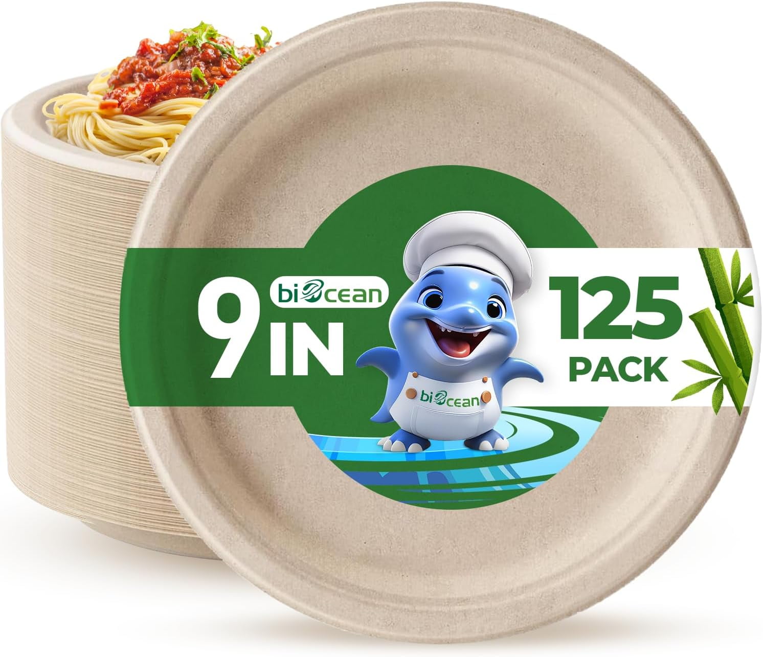 Hgudesign 9 Inch Comble Plates [125 Pack] - Heavy Duty Brown Comble ...