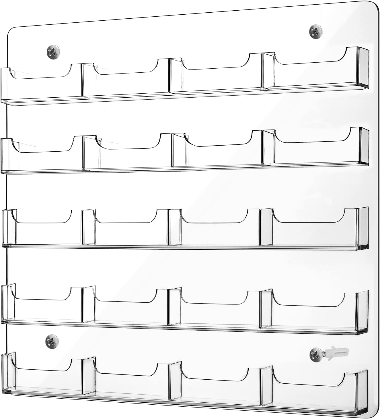 Hgudesign Acrylic Business Card Holder Wall Mount Clear Sticker Display ...