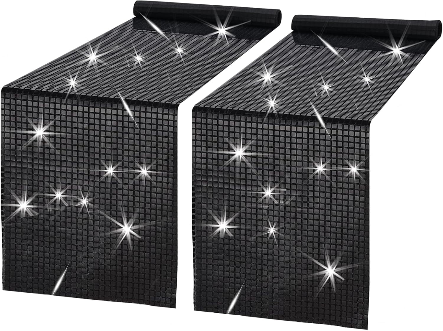Hgudesign Black r Table Runner: Disco Party Table Runners 2 Pack 12x72 ...