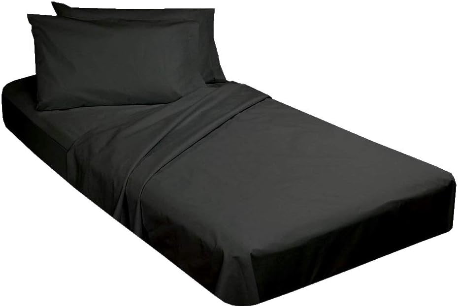Hgudesign Cot Sheets 25" x 75" x 7", 4 Piece Sheet Set - Stone Grey ...