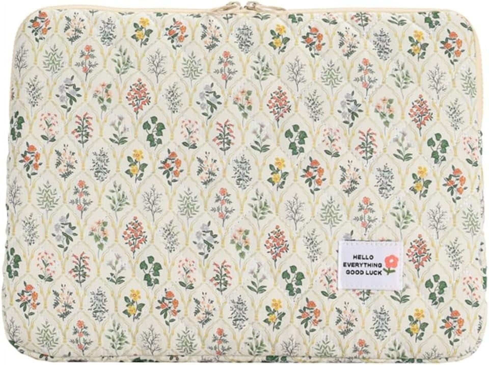 Hgudesign Cute Floral Laptop Sve Case Bag Kawaii Aesthetic Laptop Sve tective Soft Pad Bag ...
