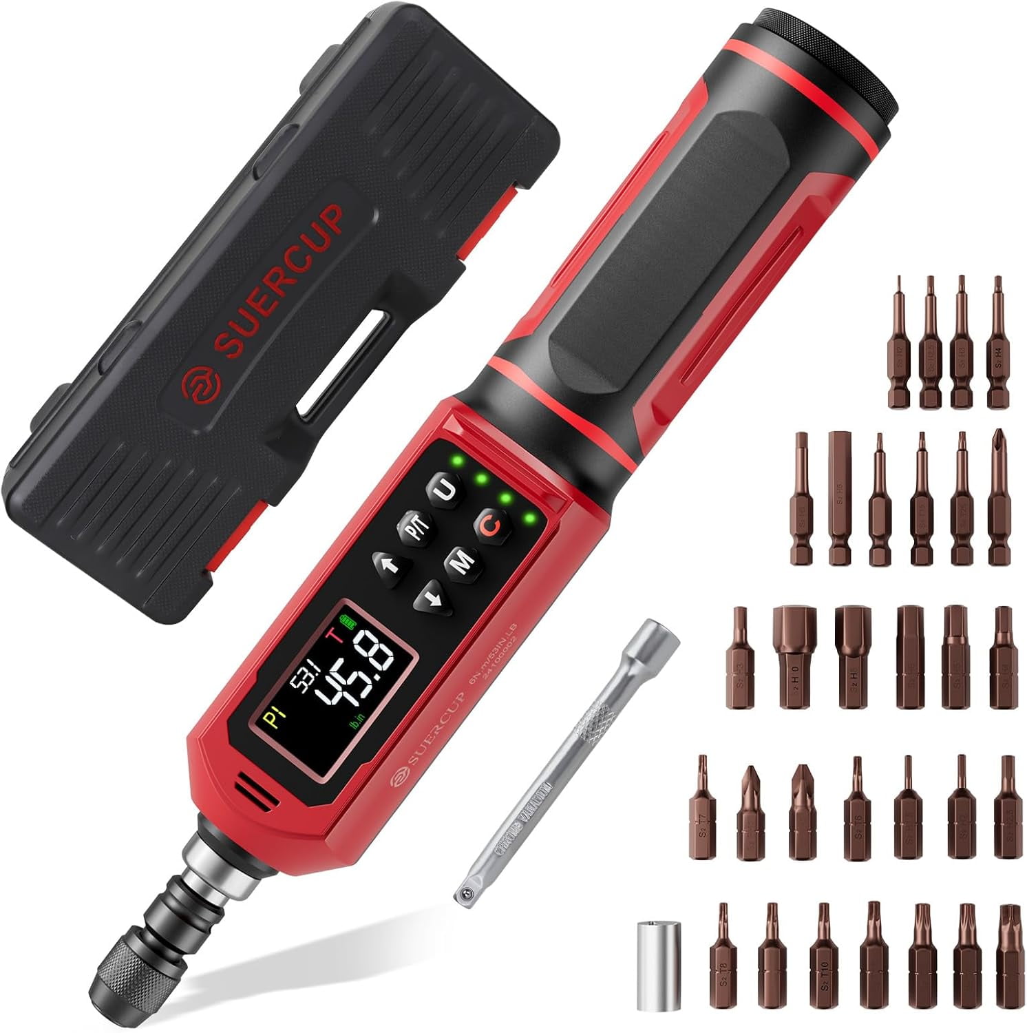 Hgudesign Digital Torque Screwdriver 0.8-53.1in-lbs/0.09-6Nm, Inch ...