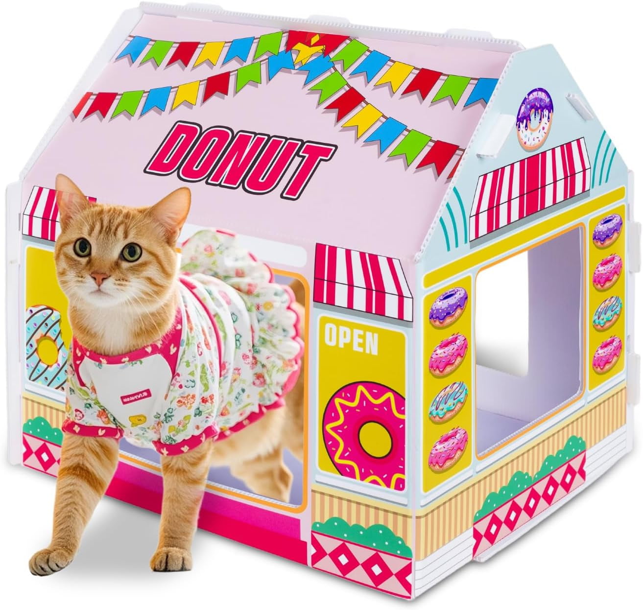 Hgudesign Donut House for Indoor Outdoor Use, 15.55'' x 12.40'' x 15.35'' Waterof Plastic ...