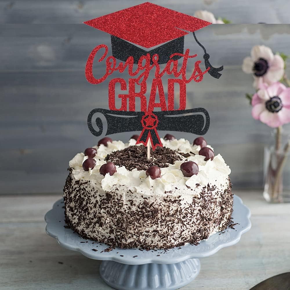 Hgudesign Glitter Congrats Grad Cake Tor,2025 Graduation Cake Tor ...