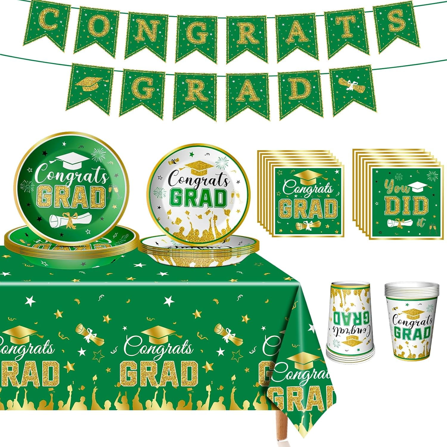 Hgudesign Graduation Party Decorations Class of 2025, Disposable Grad ...