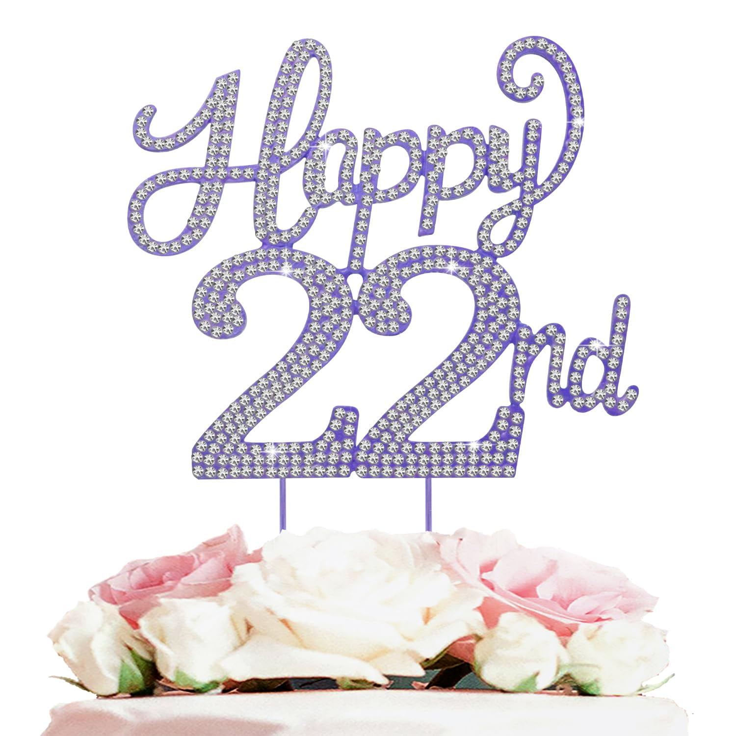 Hgudesign Happy 22nd Birthday Rhinestone Cake Tor - 22nd Birthday ...