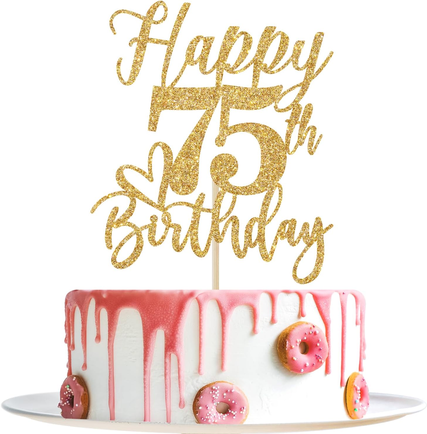 Hgudesign Happy 75th Birthday Cake Tor, 75th Birthday Cake Decorations, Cheers to 75 Years, 75 ...