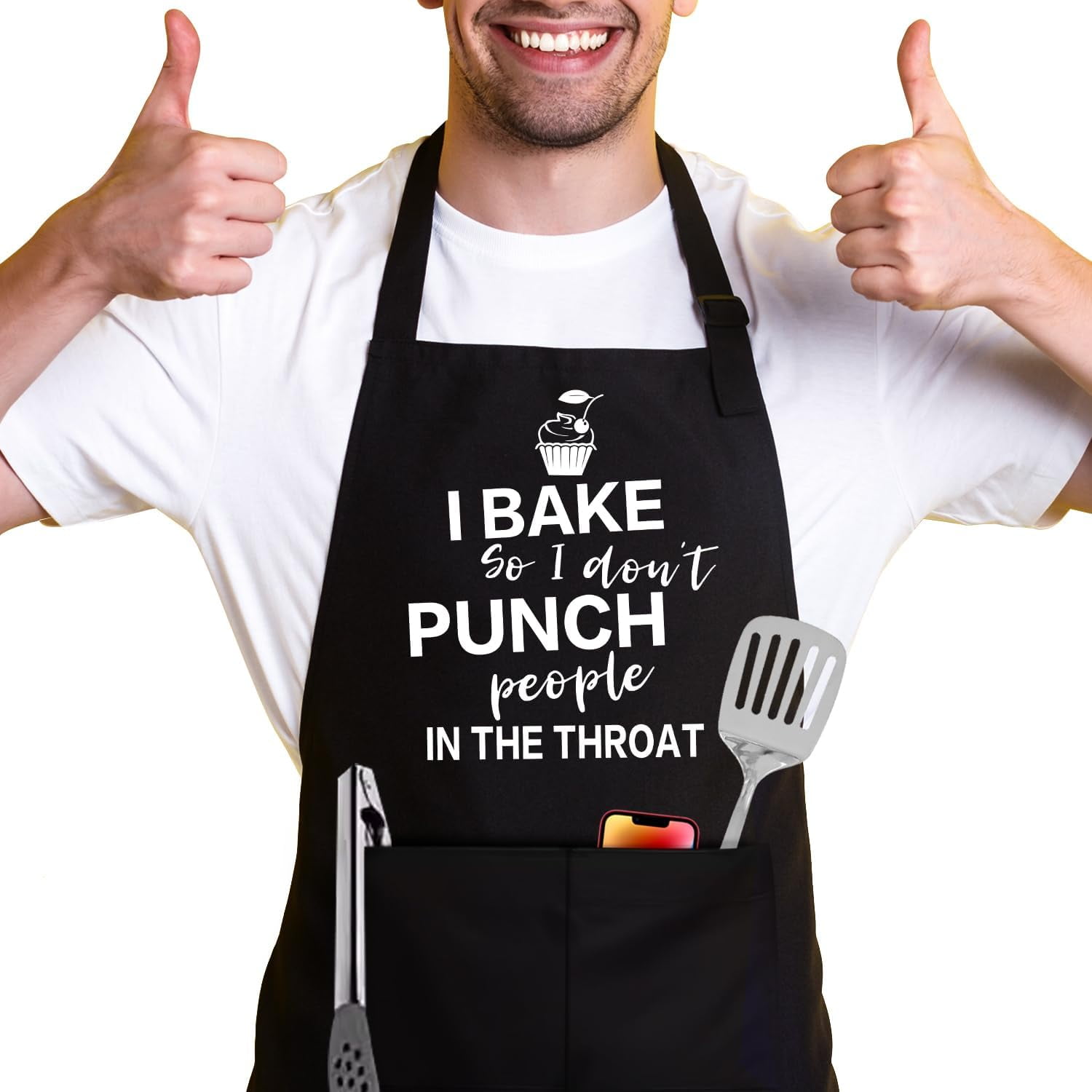 Hgudesign I Bake So I Don't Punch People in The Throat,Funny Chef An ...