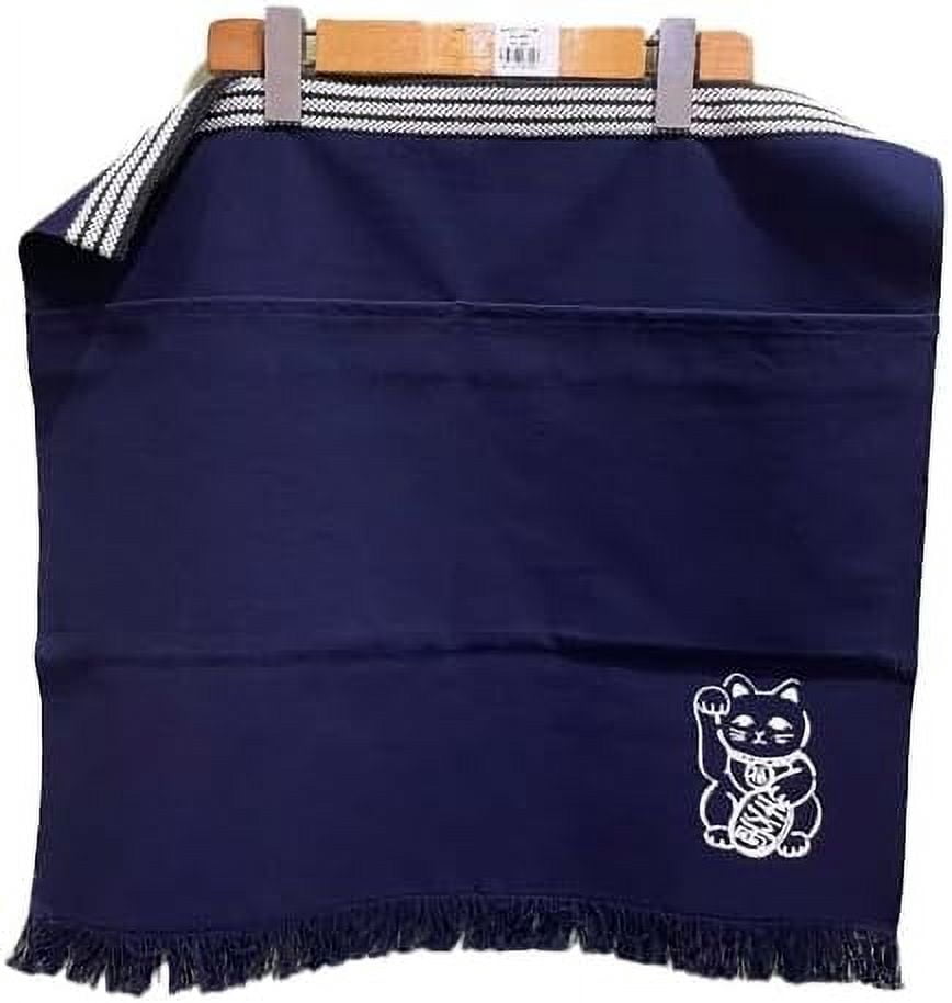 Hgudesign Japanese An MAEKAKE Navy Blue, 100% Cotton, Made in Japan, 20 ...