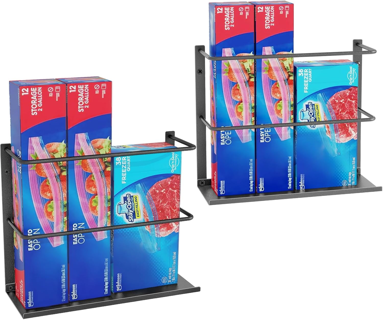 Hgudesign Kitchen Wrap Organizer Door Mount, Aluminum Foil Holder ...