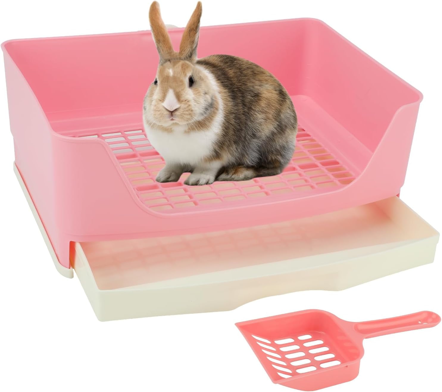 Hgudesign Large Rabbit Litter Box Toilet,Potty Trainer Corner Bedding ...
