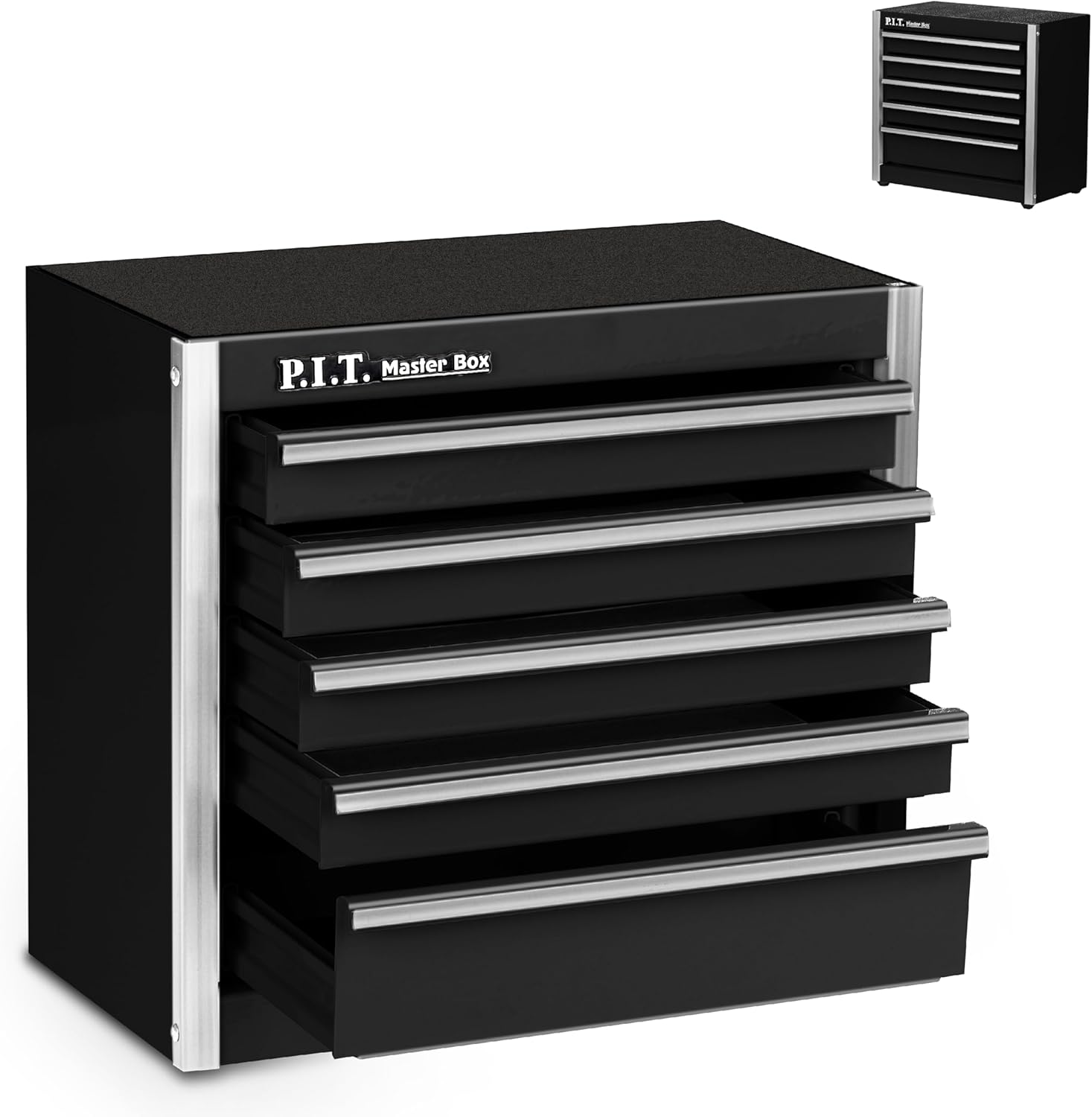 Hgudesign P.I.T. Mini Red Tool Box, Portable 3 Drawer Steel Stackable ...