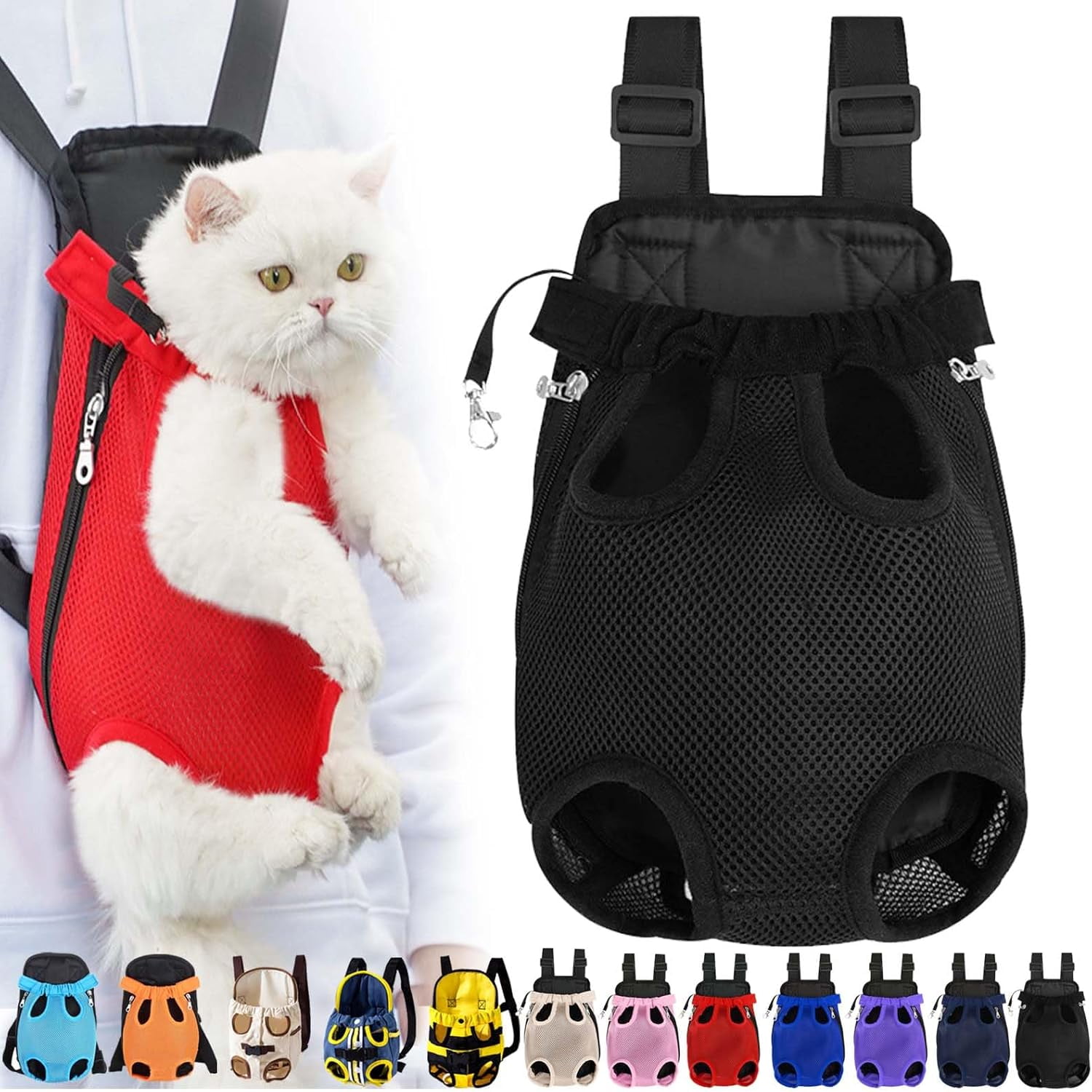 Hgudesign Pet Travel Leg-Out Backpack, Furry Pawsy Carrier, Furry Pawsy ...