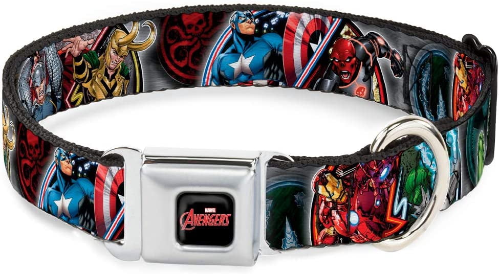 Hgudesign Seatbelt Buckle Dog Collar - Avengers Super/Villain Poses - 1 ...