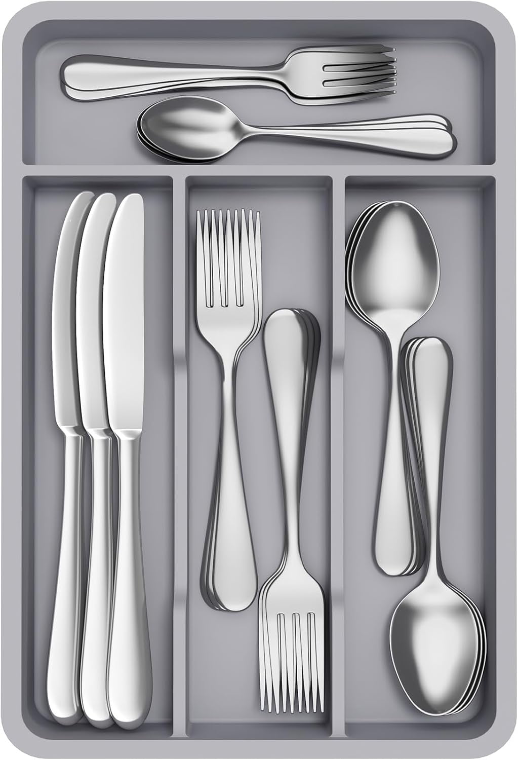 Hgudesign Silverware Tray, Cutlery Drawer Organizer Storage for Kitchen ...