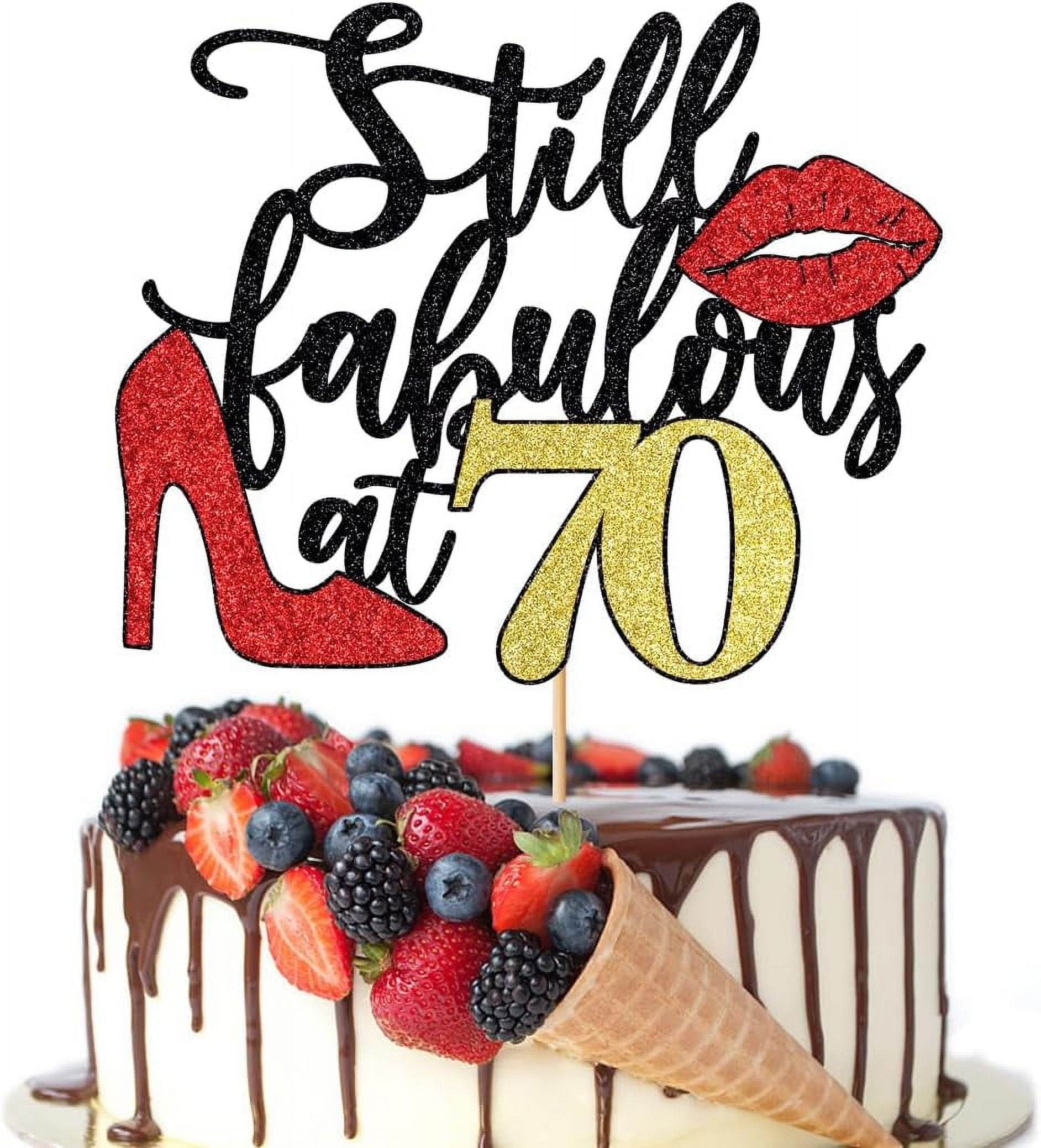 Hgudesign Still Fabulous at 70 Cake Tor,Happy 70th Birthday Cake Tor,Queen High heels Big Red ...