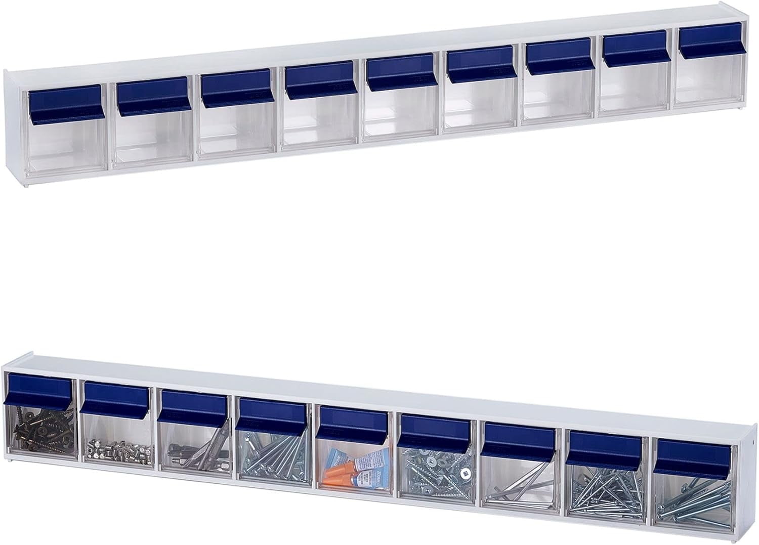 Hgudesign Tilt Bins, Plastic Pull Out Storage Bins, Stackable Organizer ...