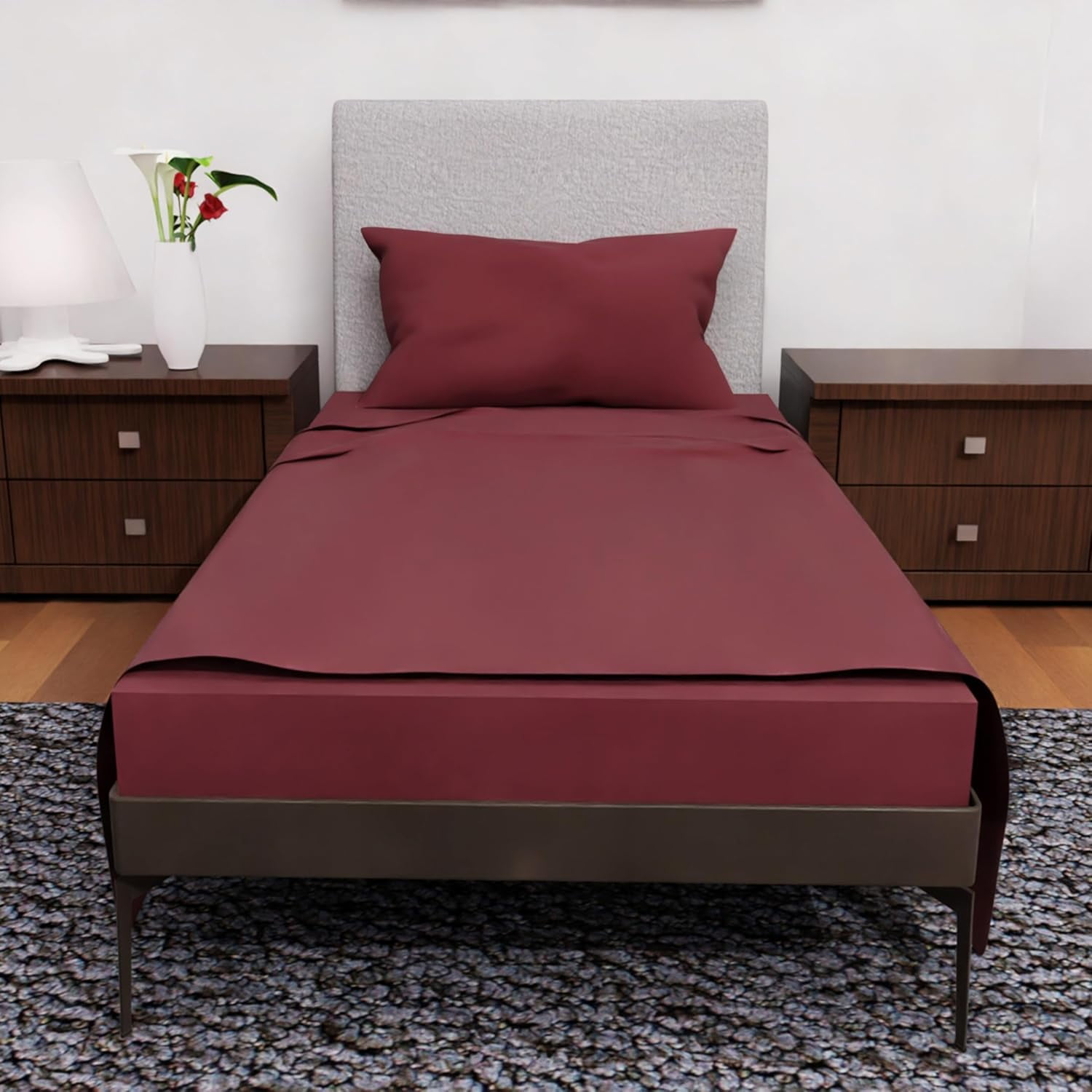 Hgudesign Twin Sheets Set -3 Pcs Set- Deep Pockets - Cooling Twin ...