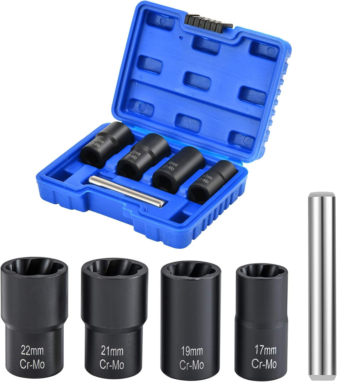 Hgudesign Twist Socket Set Lug Nut Remover Extractor Tool 5 Piece ...