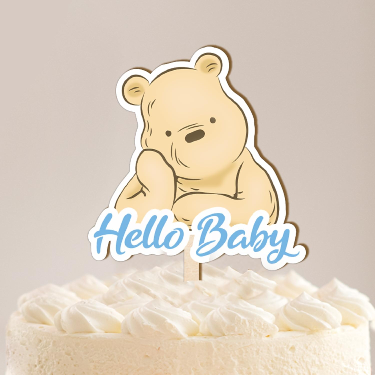 Hgudesign Winnie Cake Tor-Pooh Baby Shower Decorations-Oh Baby Wooden ...