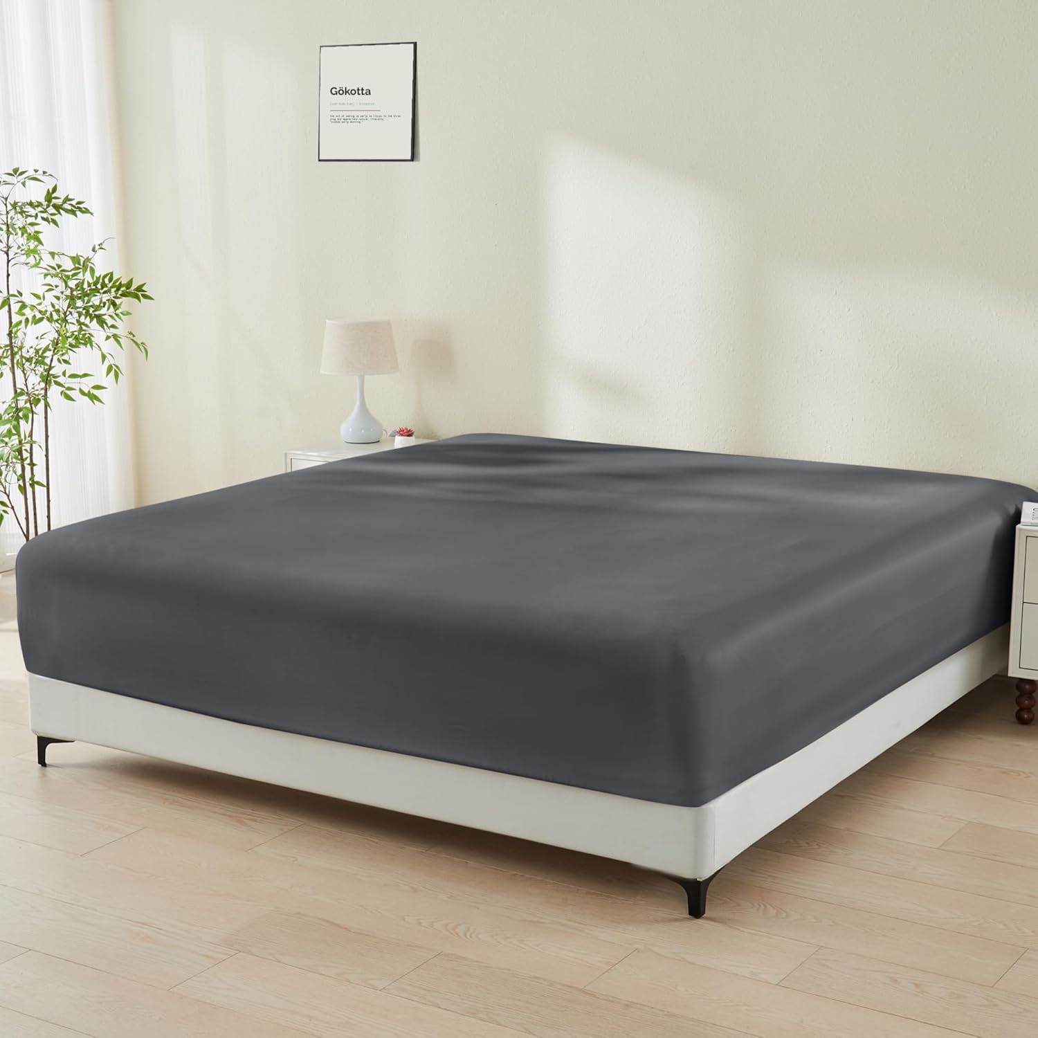 Hgudesign tted Sheet Only - 16 Inch Pocket Bamboo Rayon tted Sheet, and ...