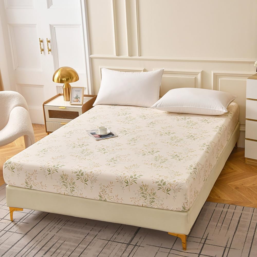 Hgudesign tted Sheet Queen Size,Queen tted Sheet -Soft Lightweight ber ...