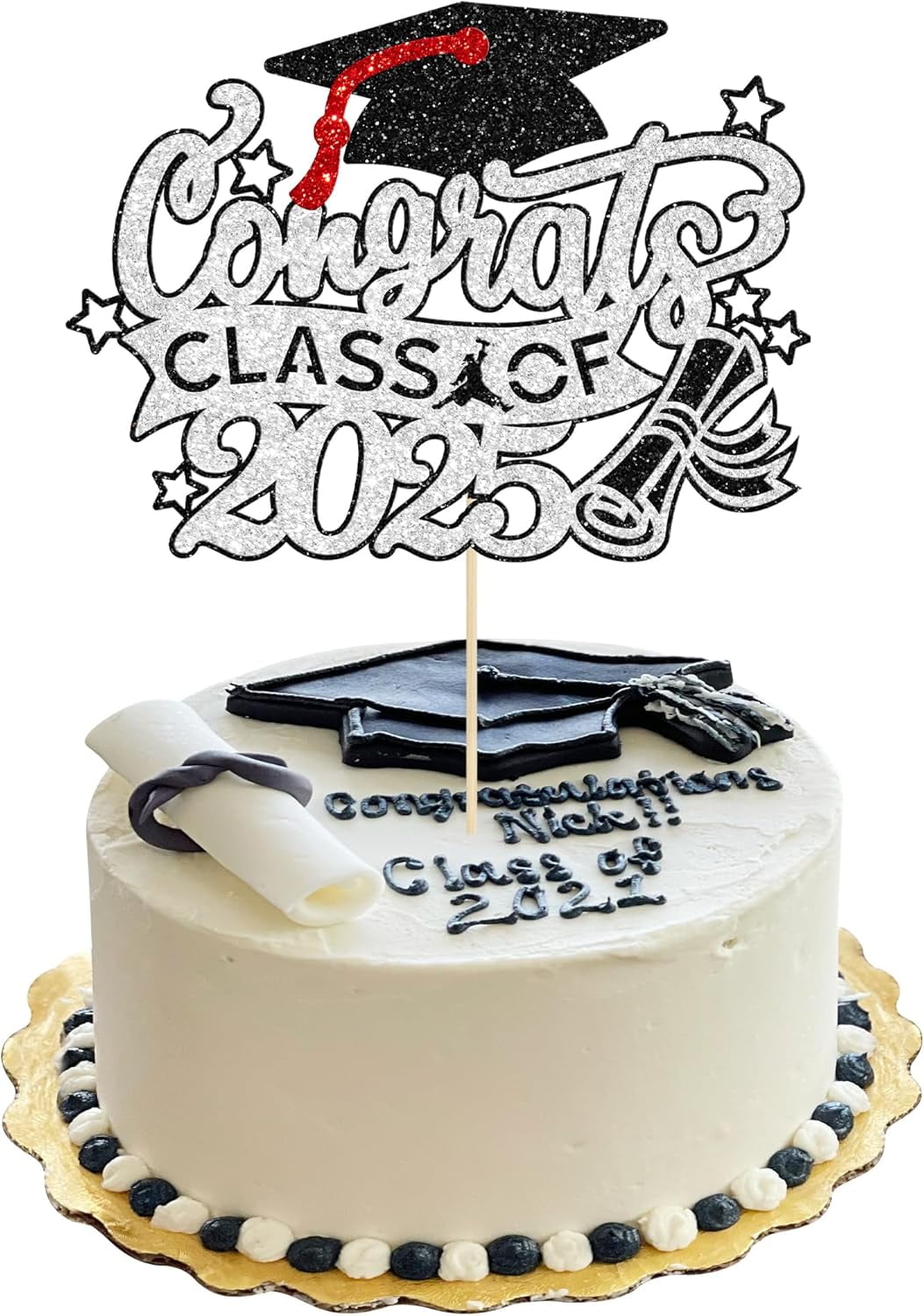 Hgudesign use 1 Pack Graduation Cake Tor Congrats Grad Class of 2025 ...