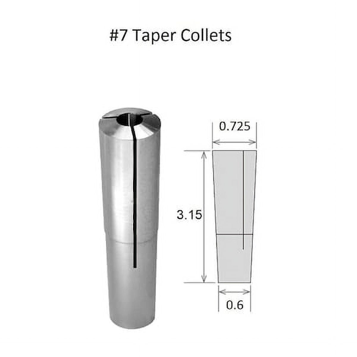 Hhip Brown/Sharpe No.7 Taper Round Collet 1/4 3900-0973 - Walmart.com