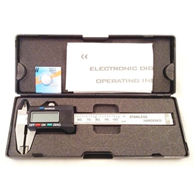 Hhip 4" / 100mm 3 Key Electronic Digital Caliper 4100-0029 - Walmart.com